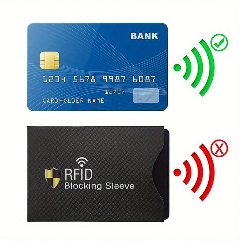 5pcs RFID Blocking Card Sleeves - Aluminum Foil NFC Shielding Wallet ...