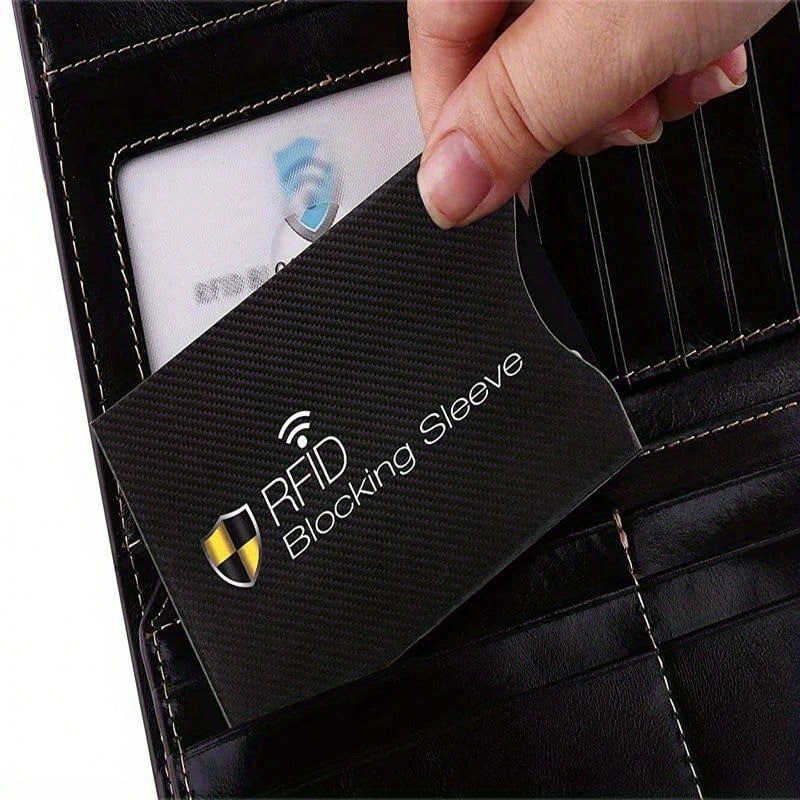 5pcs RFID Blocking Card Sleeves - Aluminum Foil NFC Shielding Wallet Protector For Credit Cards ...