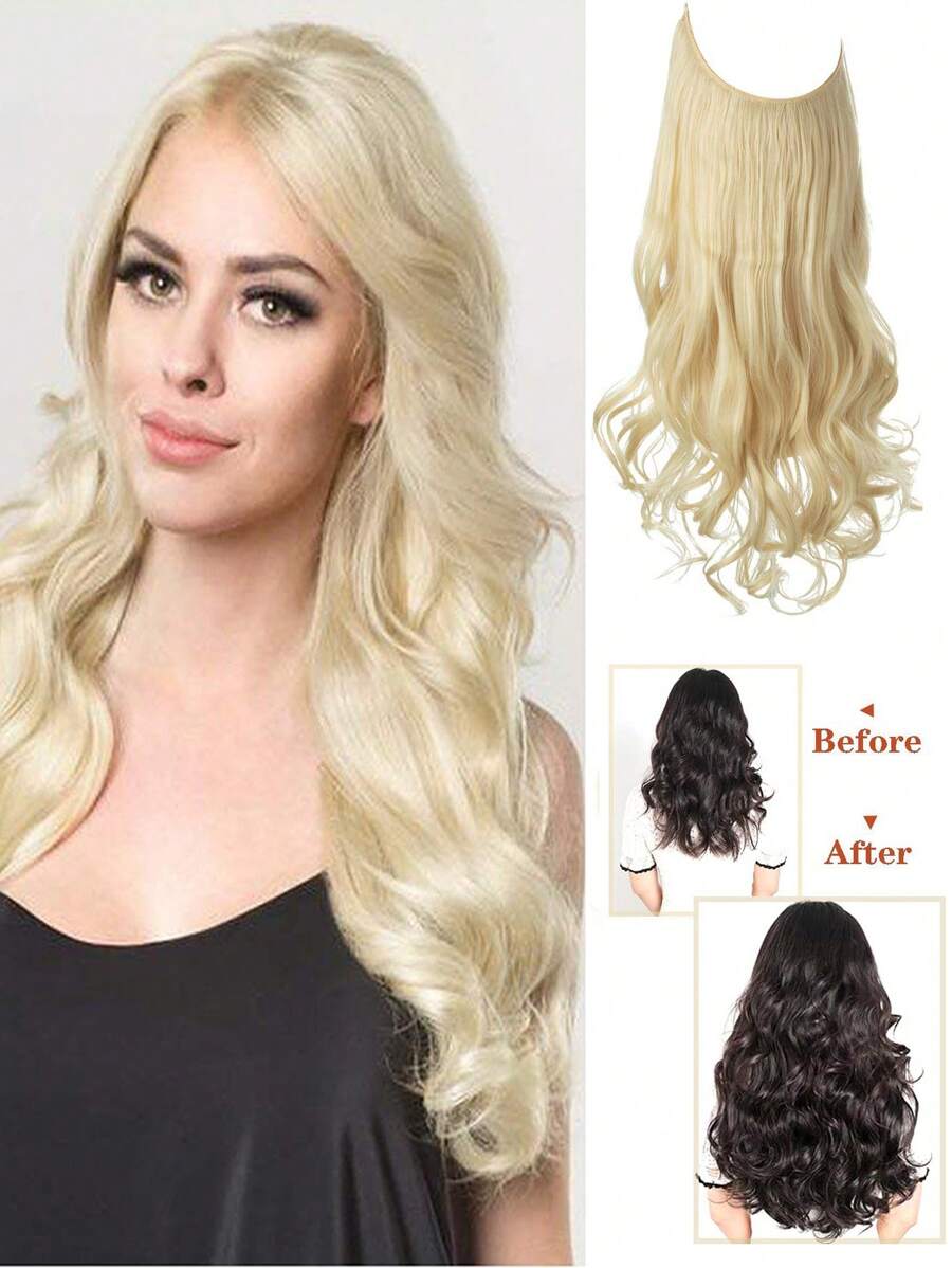 Nvisible Wire Hair Extensions Dirty Blonde With Dark Root Hair ...