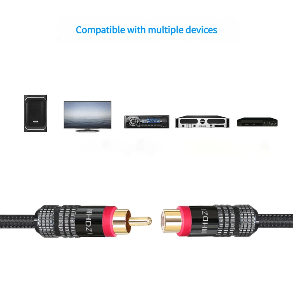 1 RCA To 1 RCA Cable, Durable Audio Conversion Cable For Noise ...