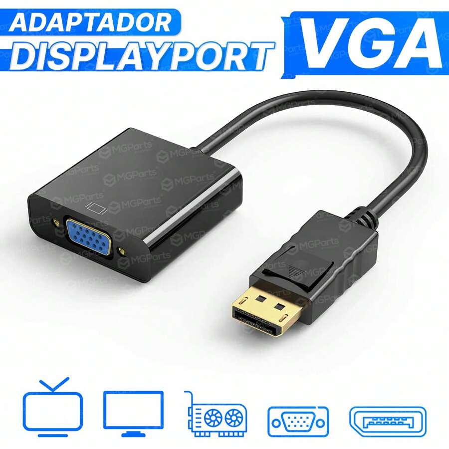 Professional Displayport To VGA Adapter Converter Cable With Full HD ...