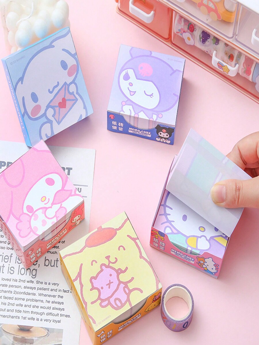 Sanrio 1/5pcs(S) Sanrio Cartoon Paper Brick Memo Notebook, Kuromi Big ...