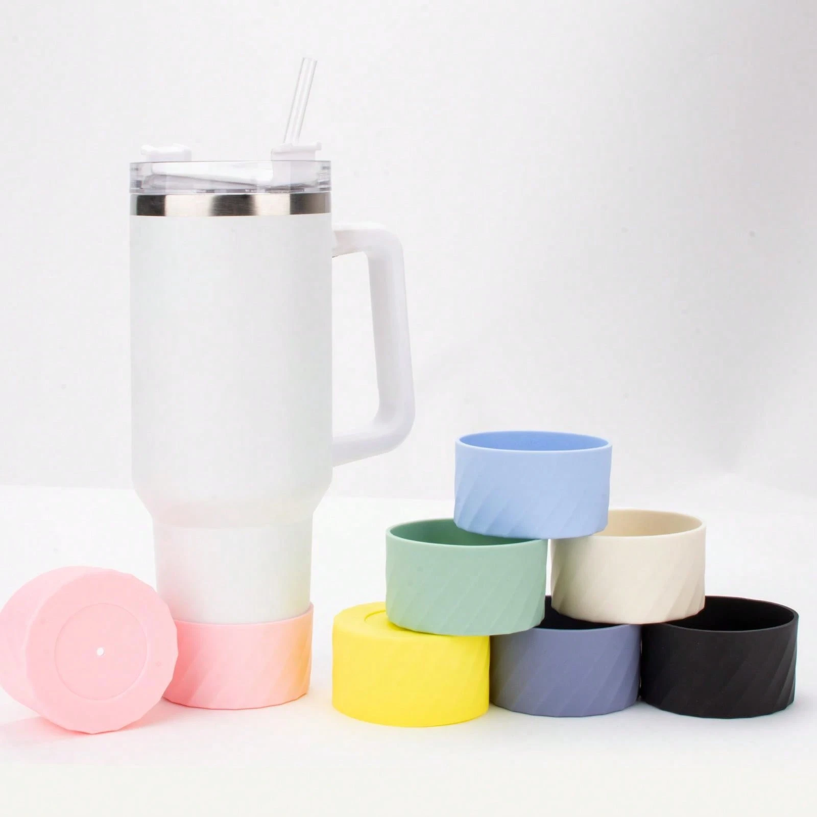 Silicone Cup Sleeve, Base, Non-Slip Mat And Coaster, Suitable For 32 ...