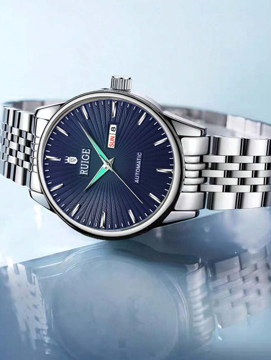 RUIGE New Business Men's Mechanical Watch With Calendar, Luminous ...