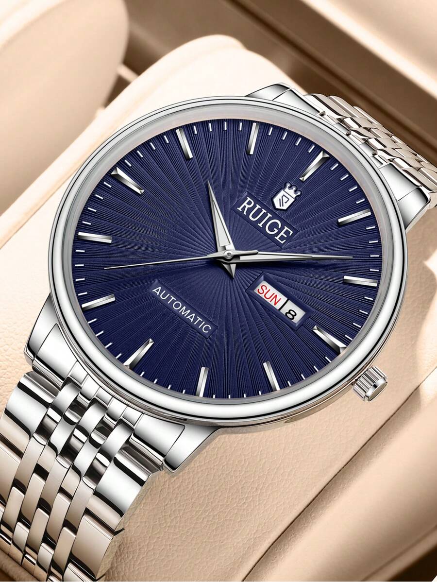 Nuevo reloj de negocios de lujo para hombre RUIGE, correa de acero ...