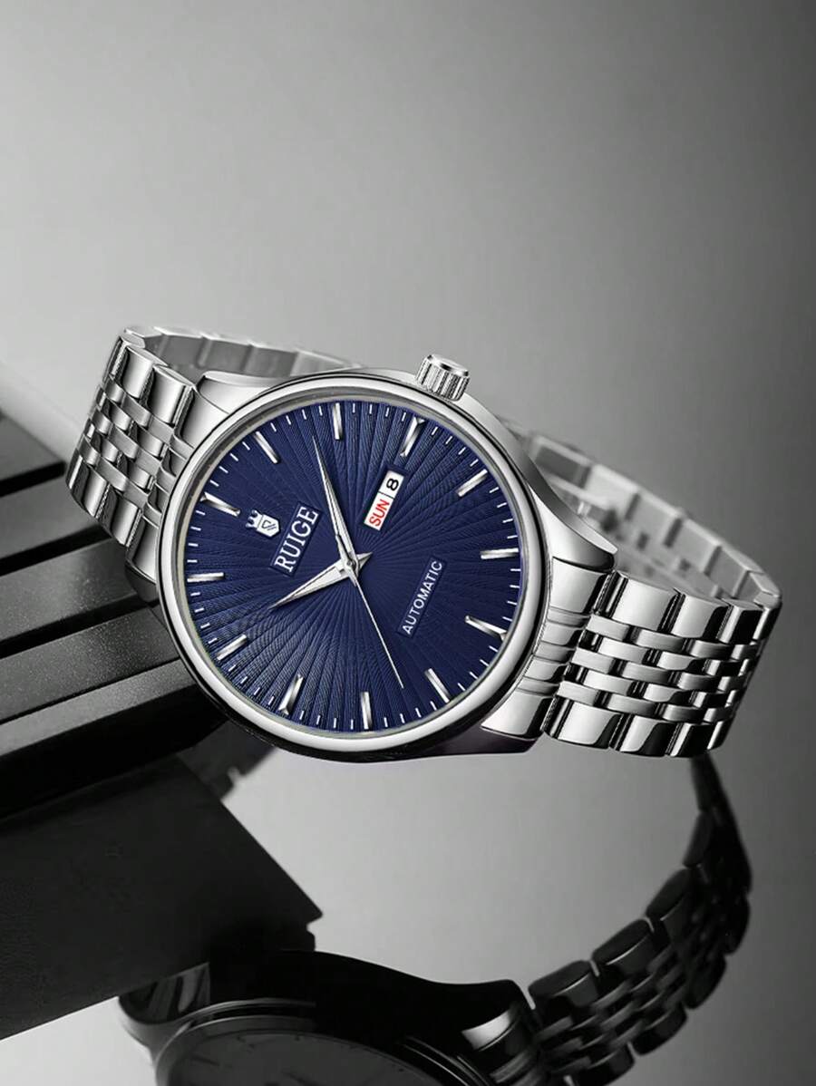 RUIGE New Business Men's Mechanical Watch With Calendar, Luminous ...
