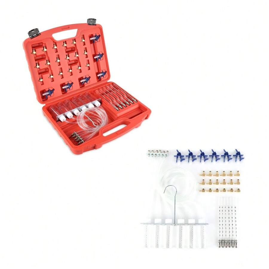 Tool Case Fuel Flow Test Set 36-Piece - Red - Tool For Detecting Fuel ...