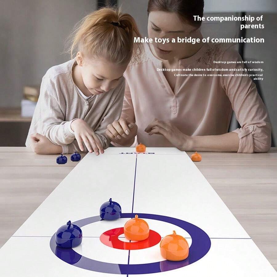 Kids Intellectual Leisure Table-Top Ice Curling Board Game, Interactive ...