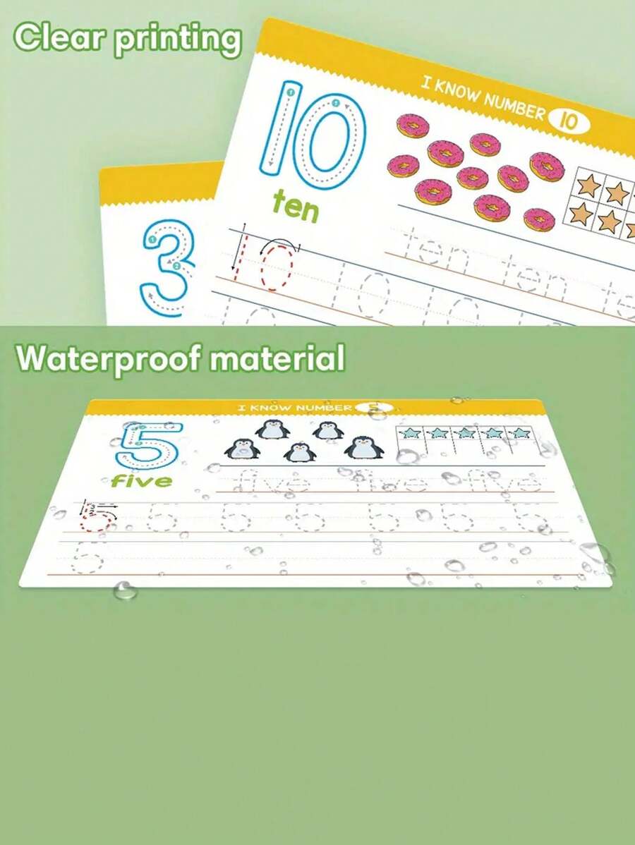 A5 Size Dry Erase Flash Cards With Letters, Sounds, Words And Numbers ...