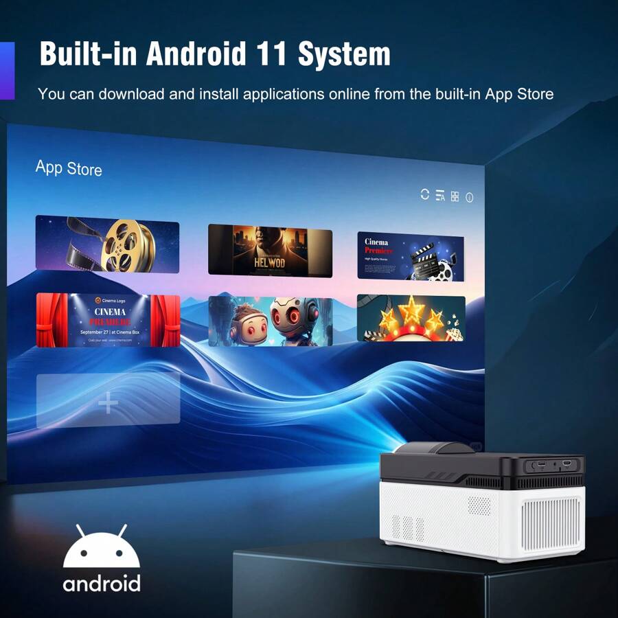Magcubic Magcubic Android Projector Hy Ultra Short Throw Projector Us Plug With Auto