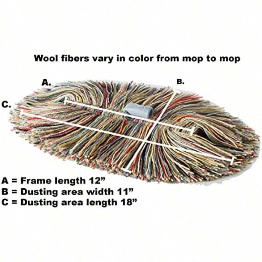 All Wool Dust Mop With Telescoping Handle And Hand Duster Made In The ...