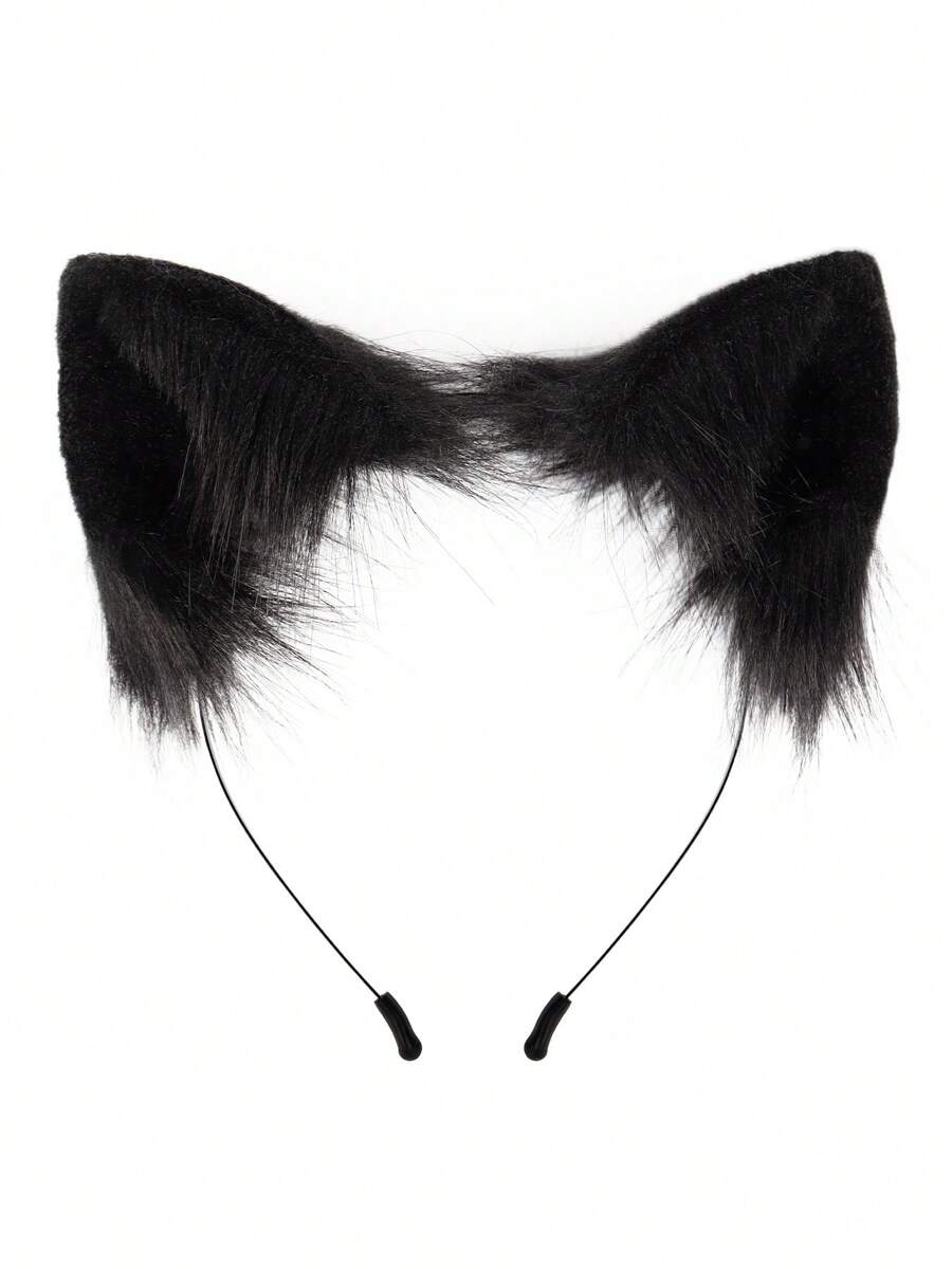 A Cat Headband Plush Cat Ears Cos Fox Ears Headband Hand Imitation ...
