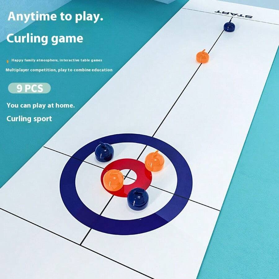 Kids Intellectual Leisure Table-Top Ice Curling Board Game, Interactive ...