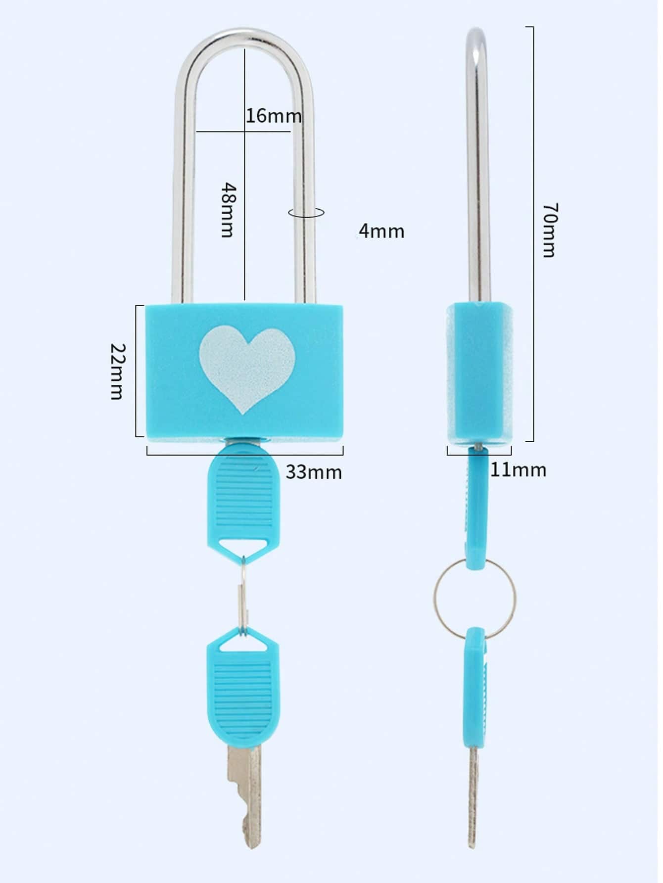 1pc Luggage Lock Padlock, Color Plastic Shell Lock Zinc Alloy Small ...