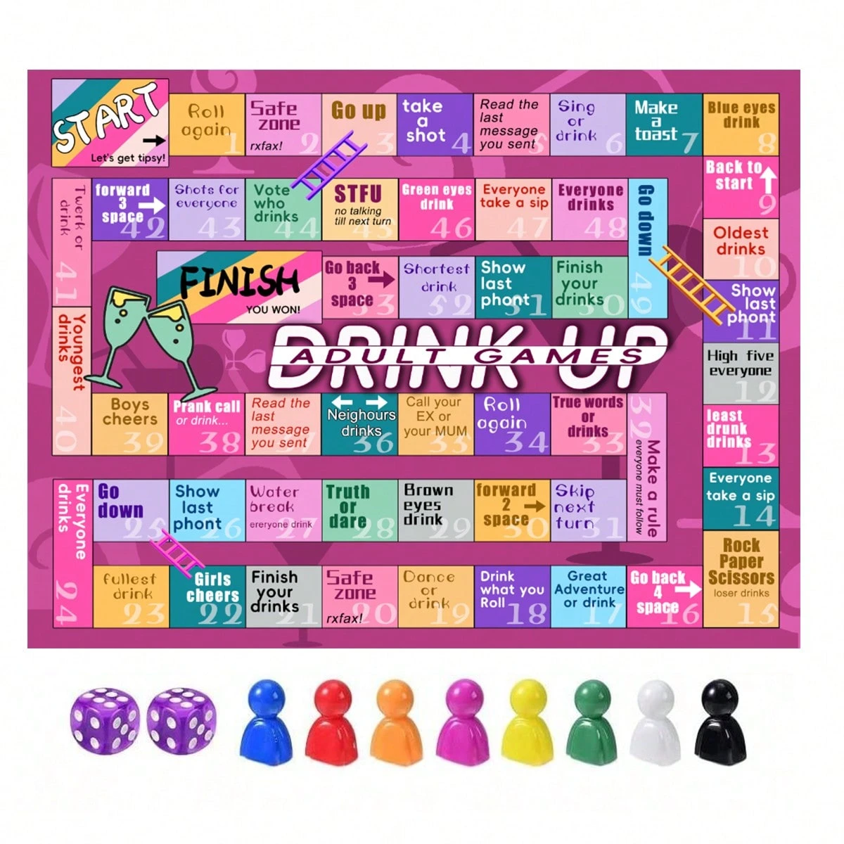 Tipsy Game, Leather Mat Land Board Games For Adults, Interactive Games, Bachelorette Party Games ...