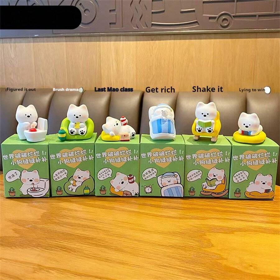 1pc/Baimao Original Xigaodi Dog Daily Smash Resin Ornament Creative ...