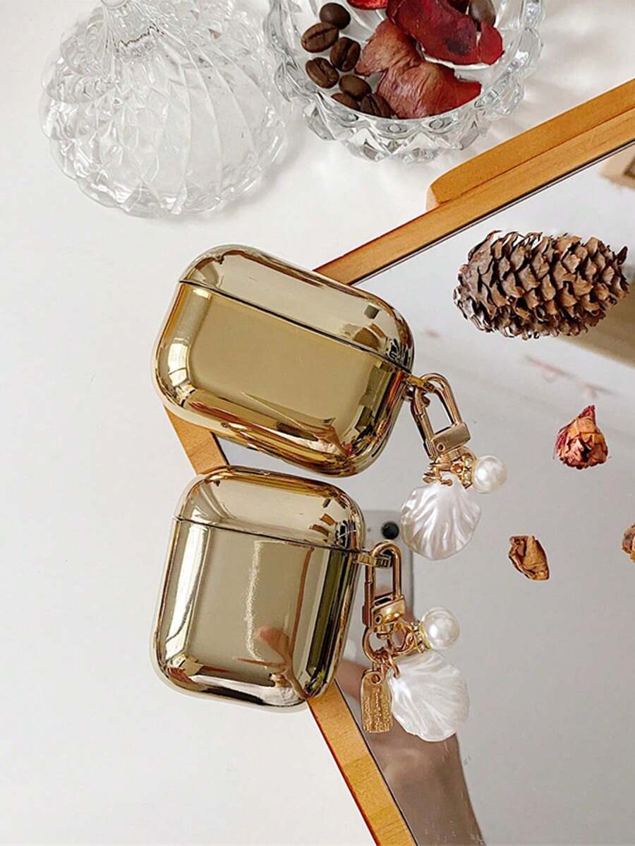 Shell & Pearl Design Electroplated Earbud Case Suitable For Airpods 1/2 ...