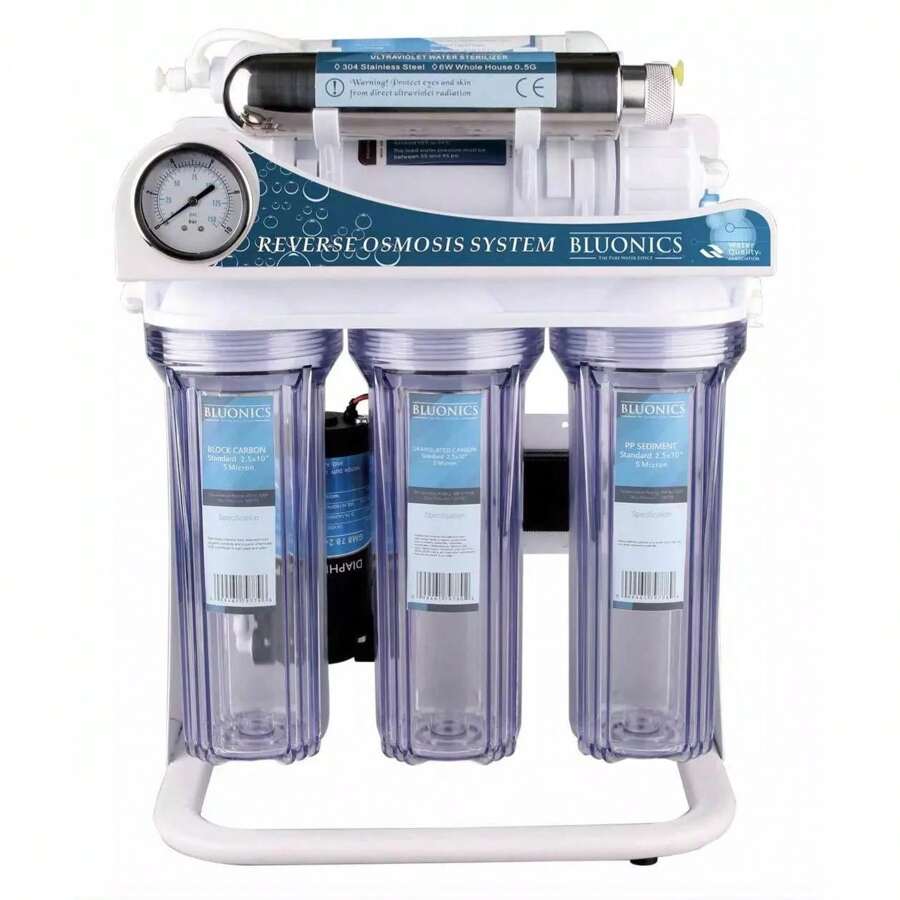 Reverse Osmosis Ultraviolet Complete Water Filter System UV 6W RO 6 ...