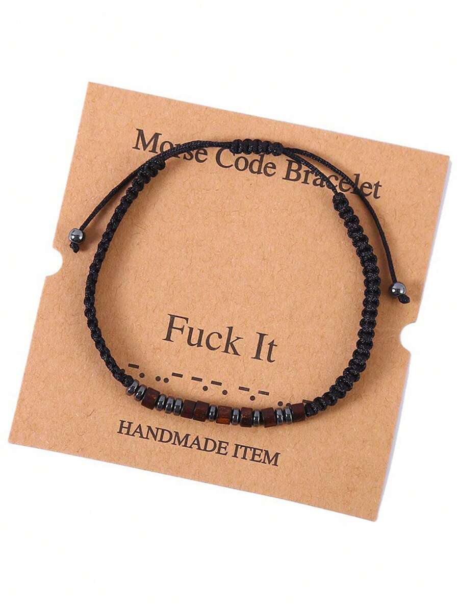 Cross-Border Bestseller Woven Bracelet, Morse Code Letter & Number ...