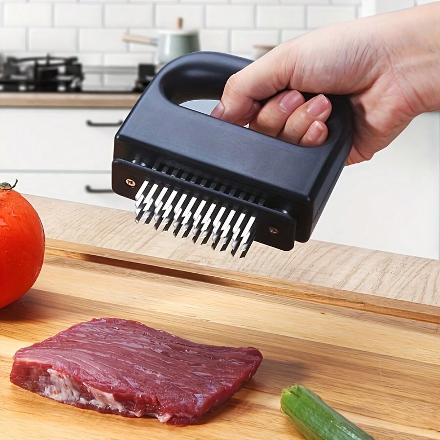 Stainless Steel 48-Tooth Meat Tenderizer, Home Use Beef Steak Needle ...