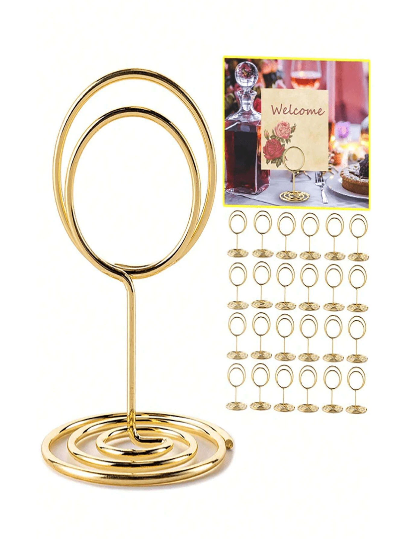 10pcs- Table Sign Holder, Premium Mini Table Number Holder Card Holder ...