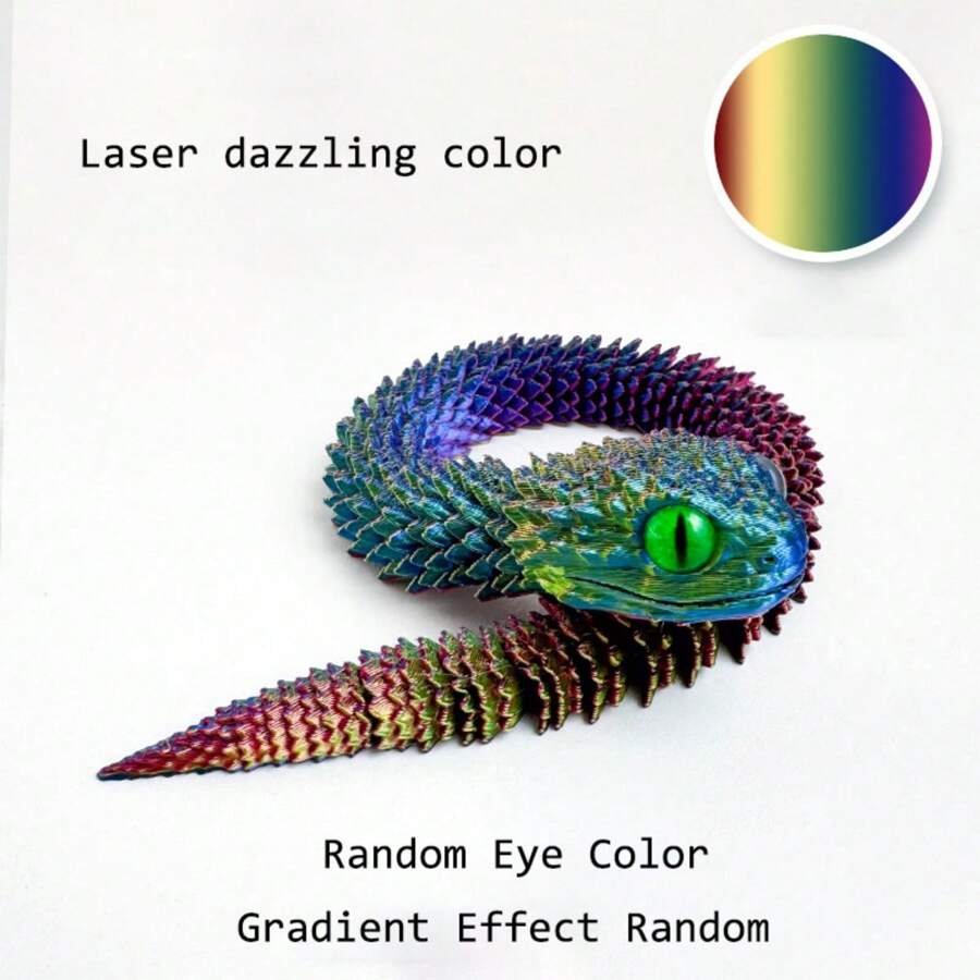 3D Printed Animals Set 3D Printed Snake Toys 3D Printed Articulated ...