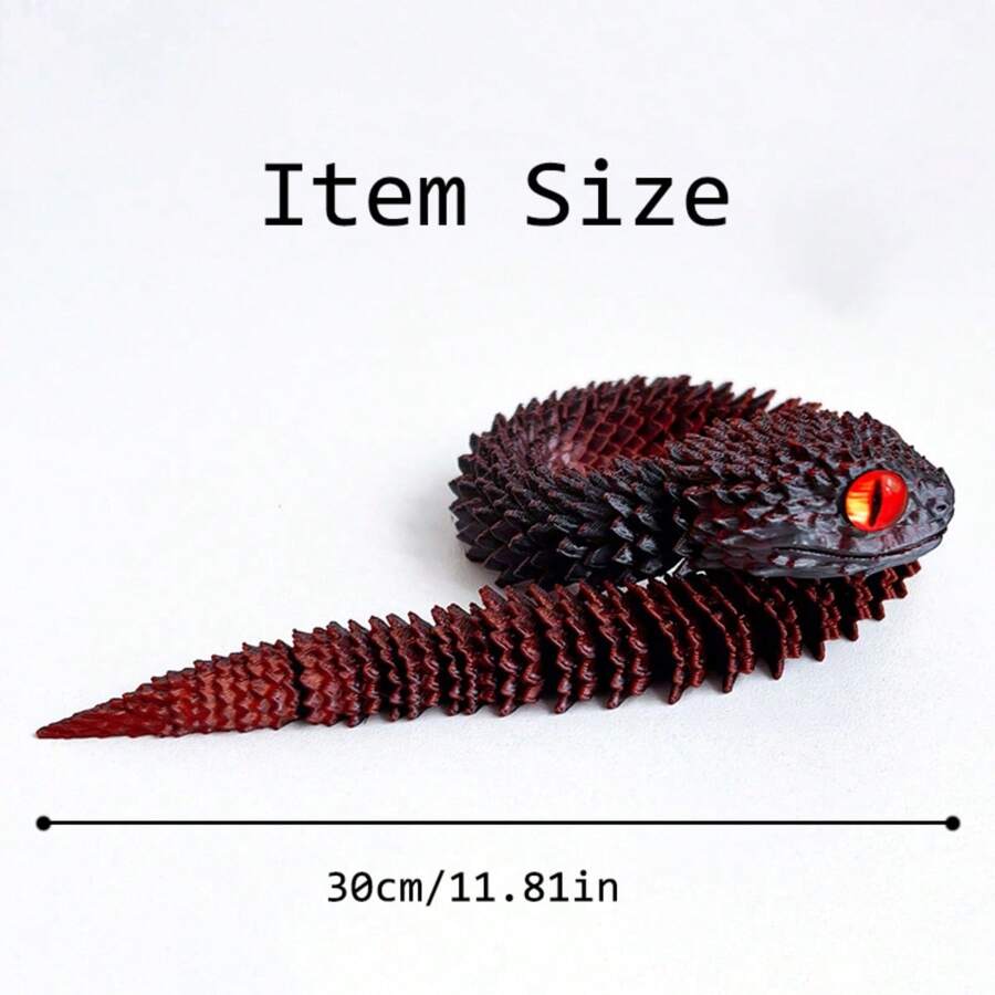3D Printed Animals Set 3D Printed Snake Toys 3D Printed Articulated ...