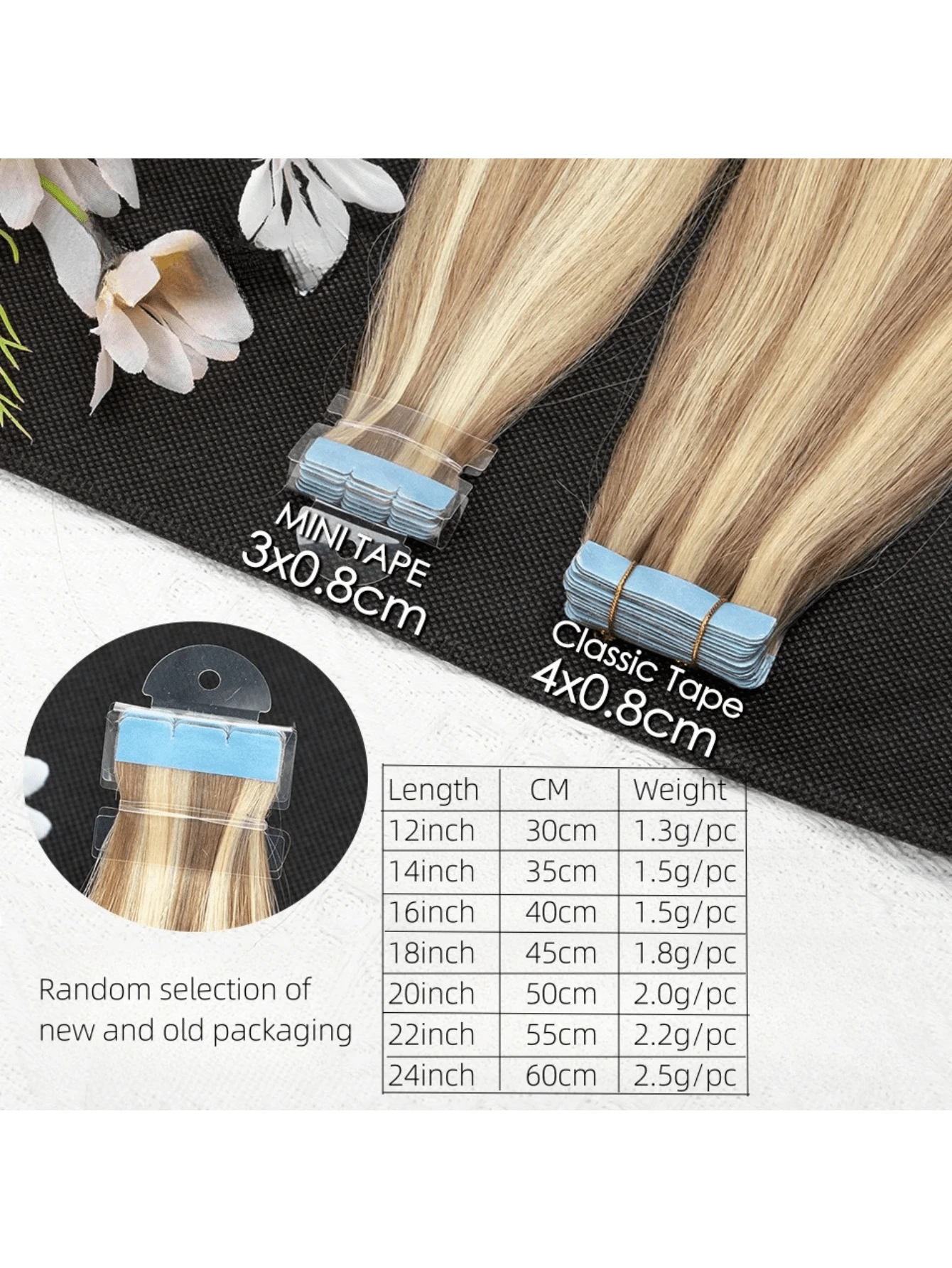 Mini Tape In Hair Extensions Human Hair Ingle Side PU Tape Human Hair ...