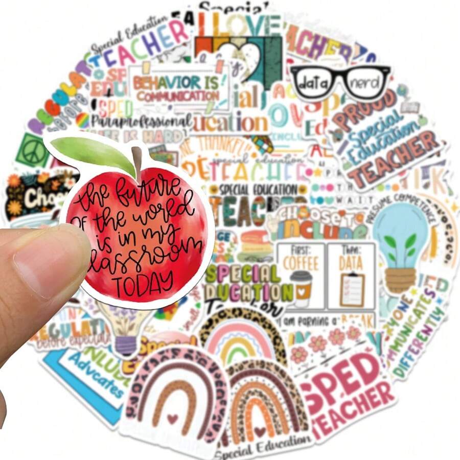 50Pcs Special Education Stickers Teacher Stickers Motivational Stickers ...