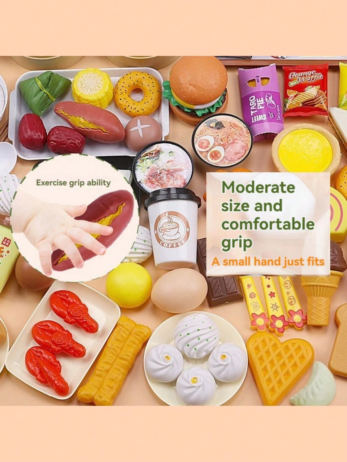 Kids Boys Girls Realistic Food Playset, Play Kitchen Set With Chinese ...