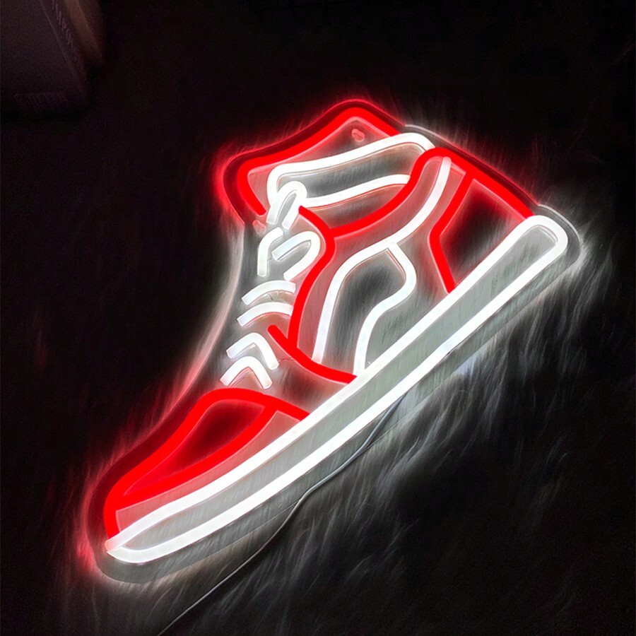 Sneaker Neon Sign Sports Shoe Neon Signs For Wall Decor, LED Boys Neon ...