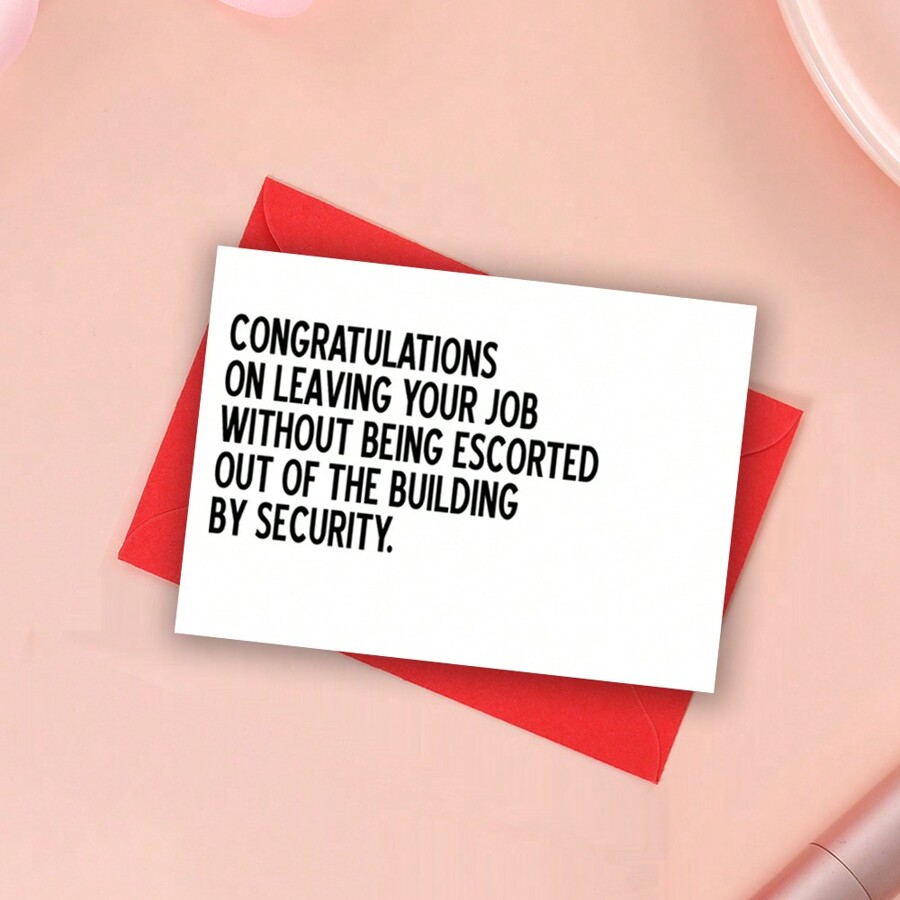 Congratulations On Leaving Your Job Card, Good Luck, Retirement Card, Funny Retirement Card ...