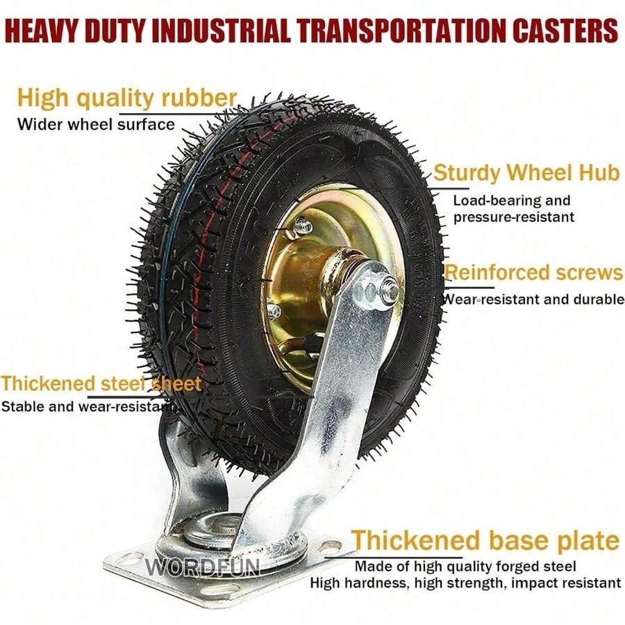 Toolbox Replacement Casters, Rubber Caster Wheel, Wheelbarrow Tires ...
