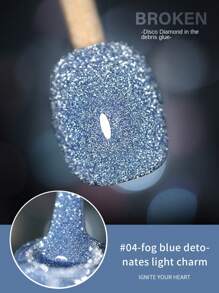 annies 10ML Reflective Glitter Gel Nail Polish Champagne Silver Pink ...