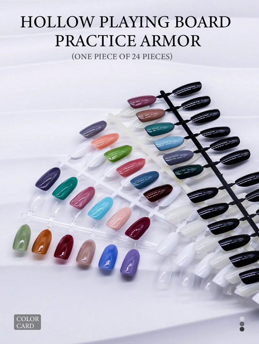 120-Piece Display Nail Plate Sample Manicure Template Practice Nail ...