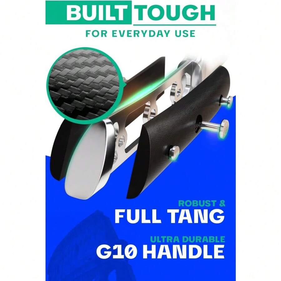 Honing Rod - 10 Inch - Stainless Steel - G10 Garolite Handle - Kitchen ...