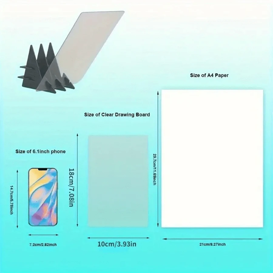 1pc PVC Optical Drawing Board Kit - Tracing Reflective Sketching Tool ...