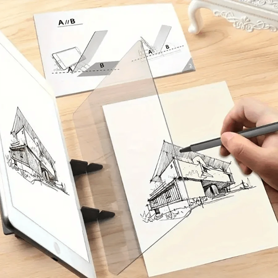 1pc PVC Optical Drawing Board Kit - Tracing Reflective Sketching Tool ...