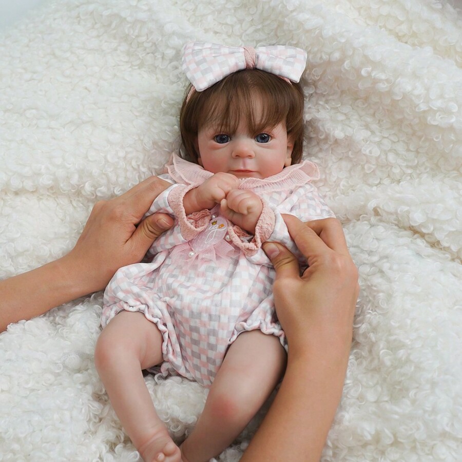 17-Inch Lifelike Reborn Baby Doll Handcrafted Art Painted With Visible ...