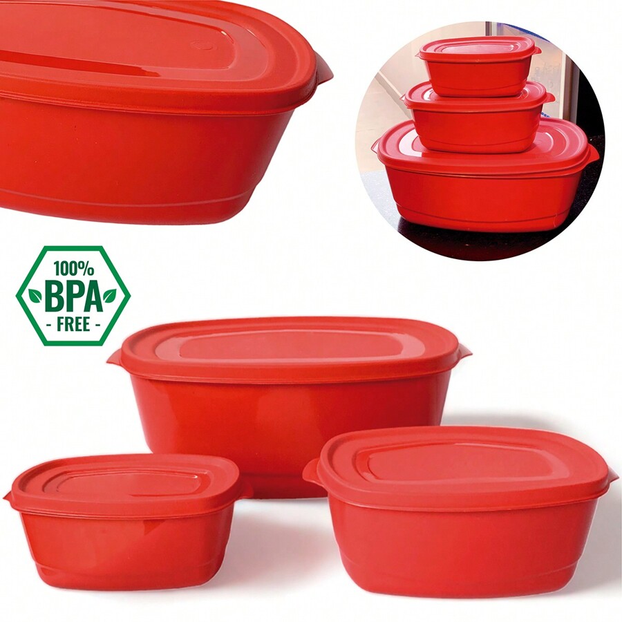 3 Liters Hermetic Microwave Freezer Rectangular Super Resistant Pot ...