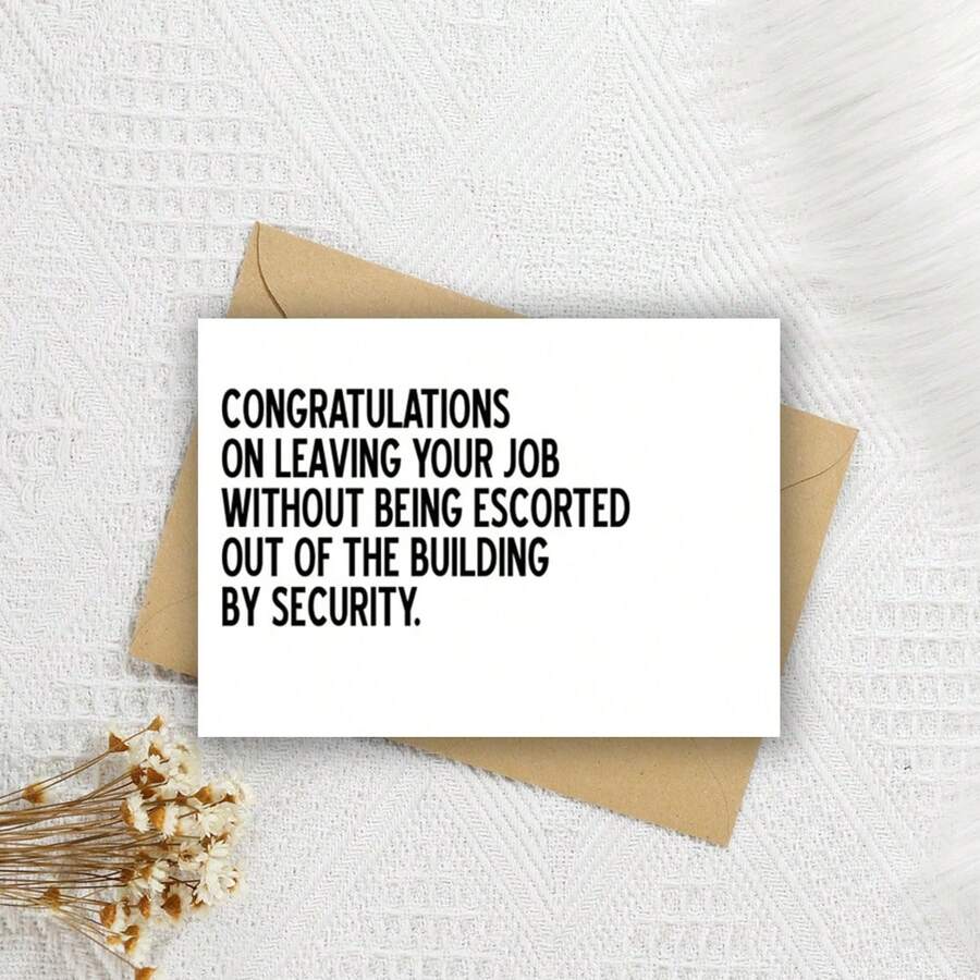 Congratulations On Leaving Your Job Card, Good Luck, Retirement Card, Funny Retirement Card ...