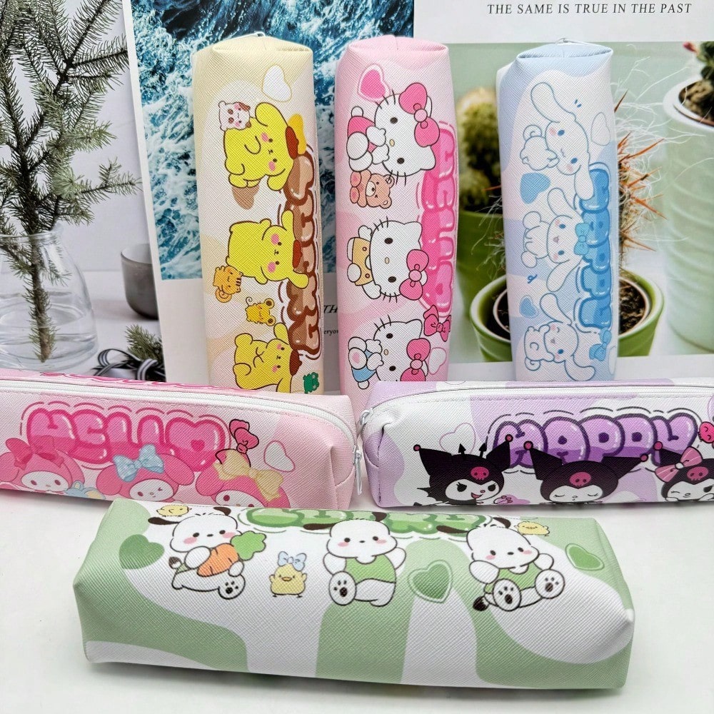 Sanrio Sanrio Single-Layer PU Pencil Bag Kuromi Melody Jade Dog Pudding ...