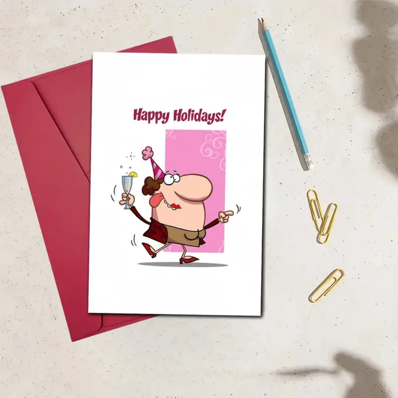Funny & Creative Greeting Card With Envelope - Perfect Gift For Family ...