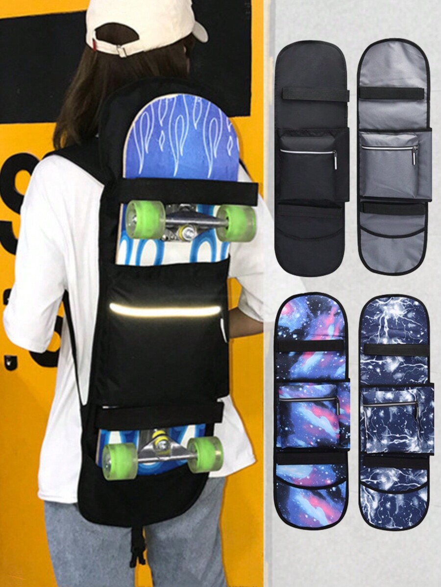 Foldable Skateboard Backpack Bag Carry On Bag With Adjustable Shoulder ...