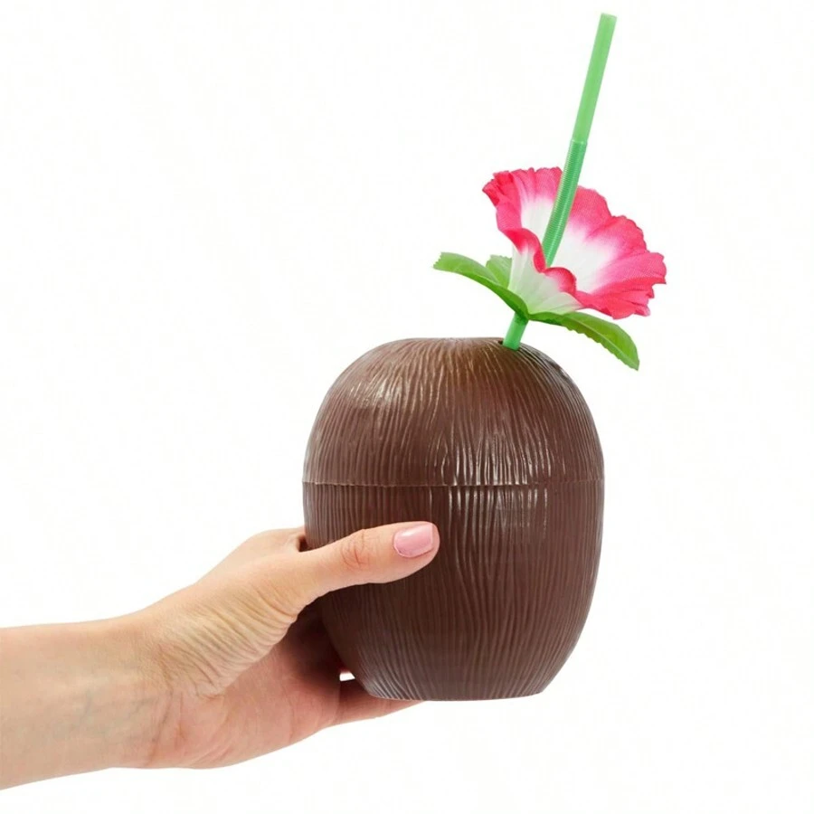Hawaii Theme Party Decorative Coconut Cups, Plastic Coconut Juice ...