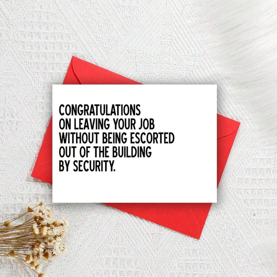 Congratulations On Leaving Your Job Card, Good Luck, Retirement Card ...