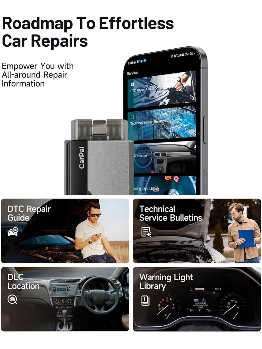 TOPDON Carpal OBD Scanner OBD2 Bluetooth - Scanner For Car, All System ...