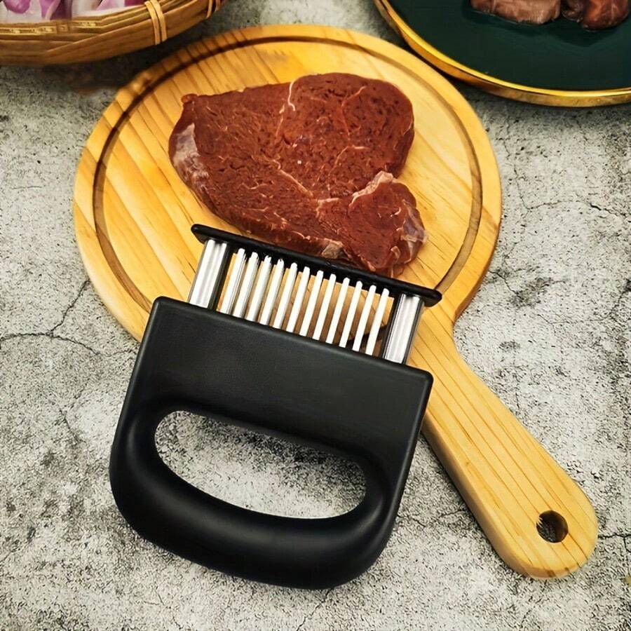 Stainless Steel 48-Tooth Meat Tenderizer, Home Use Beef Steak Needle ...
