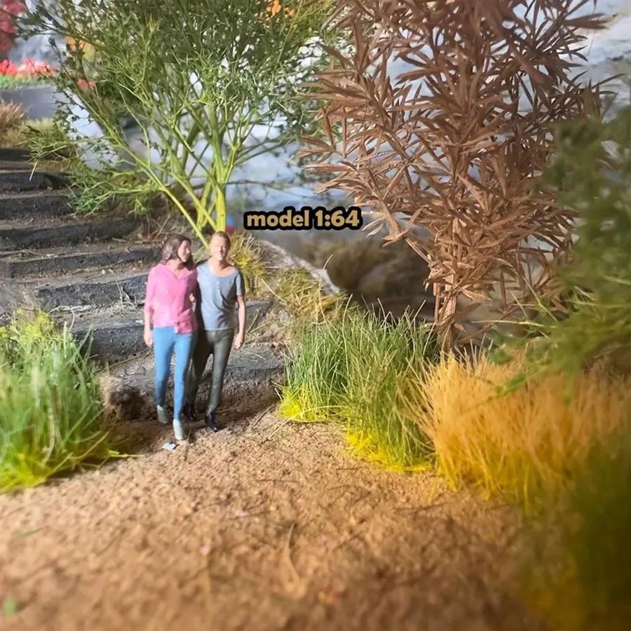 Hand-Torn Grass Tufts Model Realistic Bush Clump Grass 12mm High Tufts ...