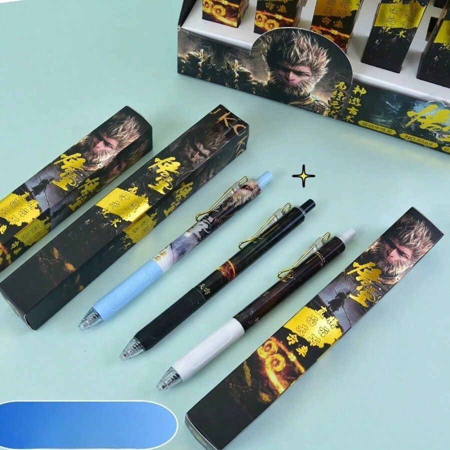 Black Myth Sun Wukong Blind Box Pen Neutral Pen Press St Head Brush Pen ...